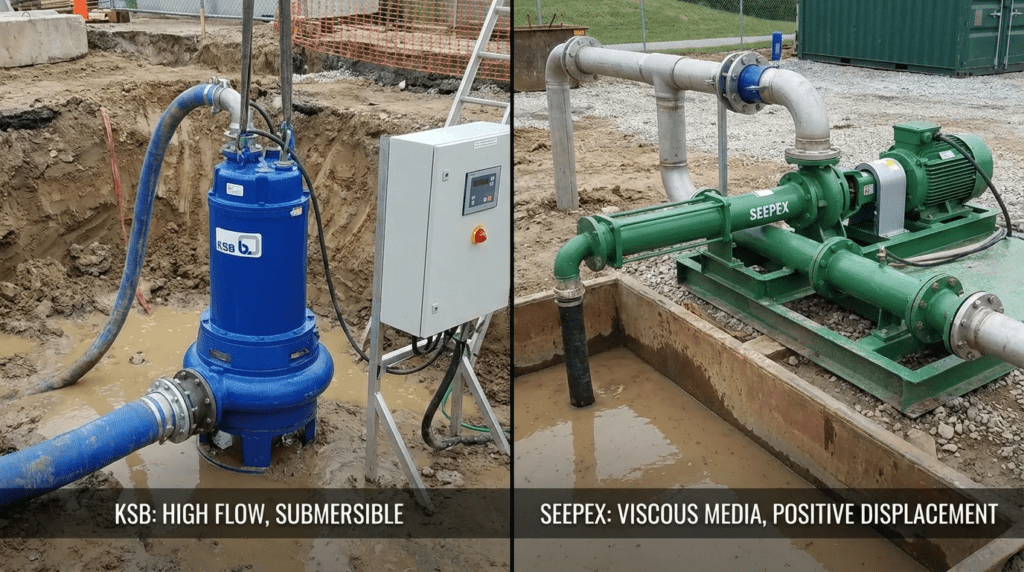 KSB vs Seepex Dewatering Pump Equipment: Comparison & Best Fit - Water ...